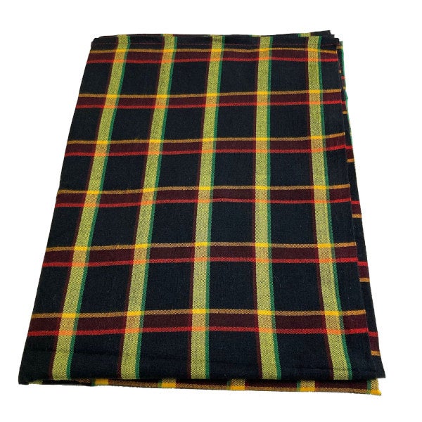 Maasai Shuka Black Plaid Wrap Throw. | Craftorona