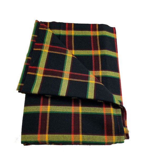 Maasai Shuka Black Plaid Wrap Throw. | Craftorona