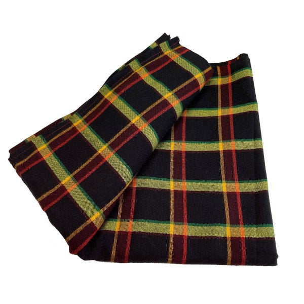 Maasai Shuka Black Plaid Wrap Throw. | Craftorona