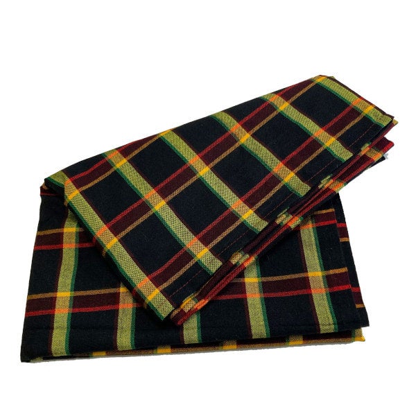 Maasai Shuka Black Plaid Wrap Throw. | Craftorona
