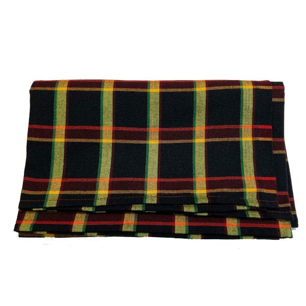 Maasai Shuka Black Plaid Wrap Throw. | Craftorona
