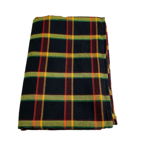 Maasai Shuka Black Plaid Wrap Throw. | Craftorona
