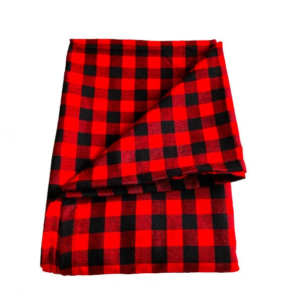 Maasai Shuka Red and Black Checkered Wrap Throw. | Craftorona