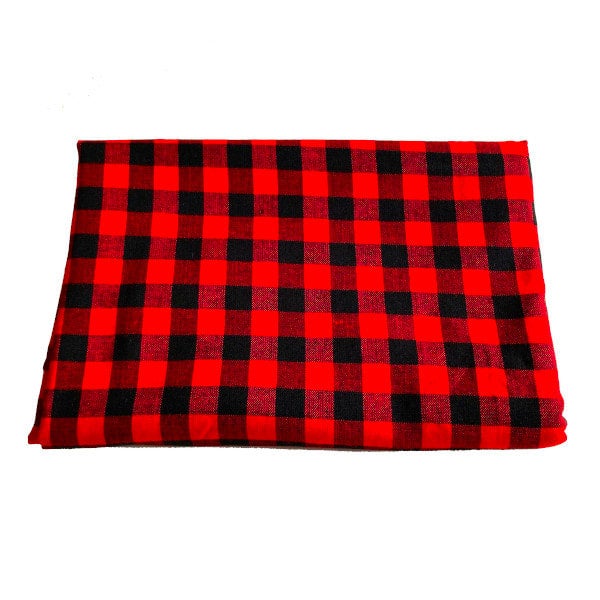 Maasai Shuka Red and Black Checkered Wrap Throw. | Craftorona