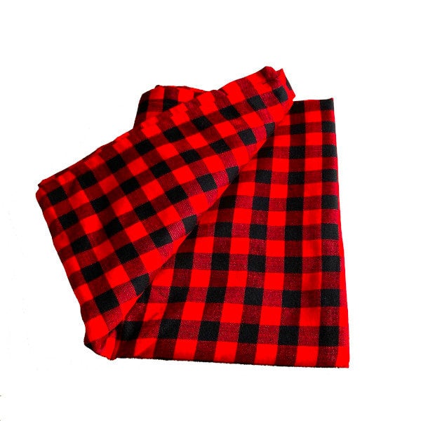 Maasai Shuka Red and Black Checkered Wrap Throw. | Craftorona